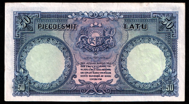 Latvia 50 latu 1934. XF++. P-20a - Numizmatikas.lt